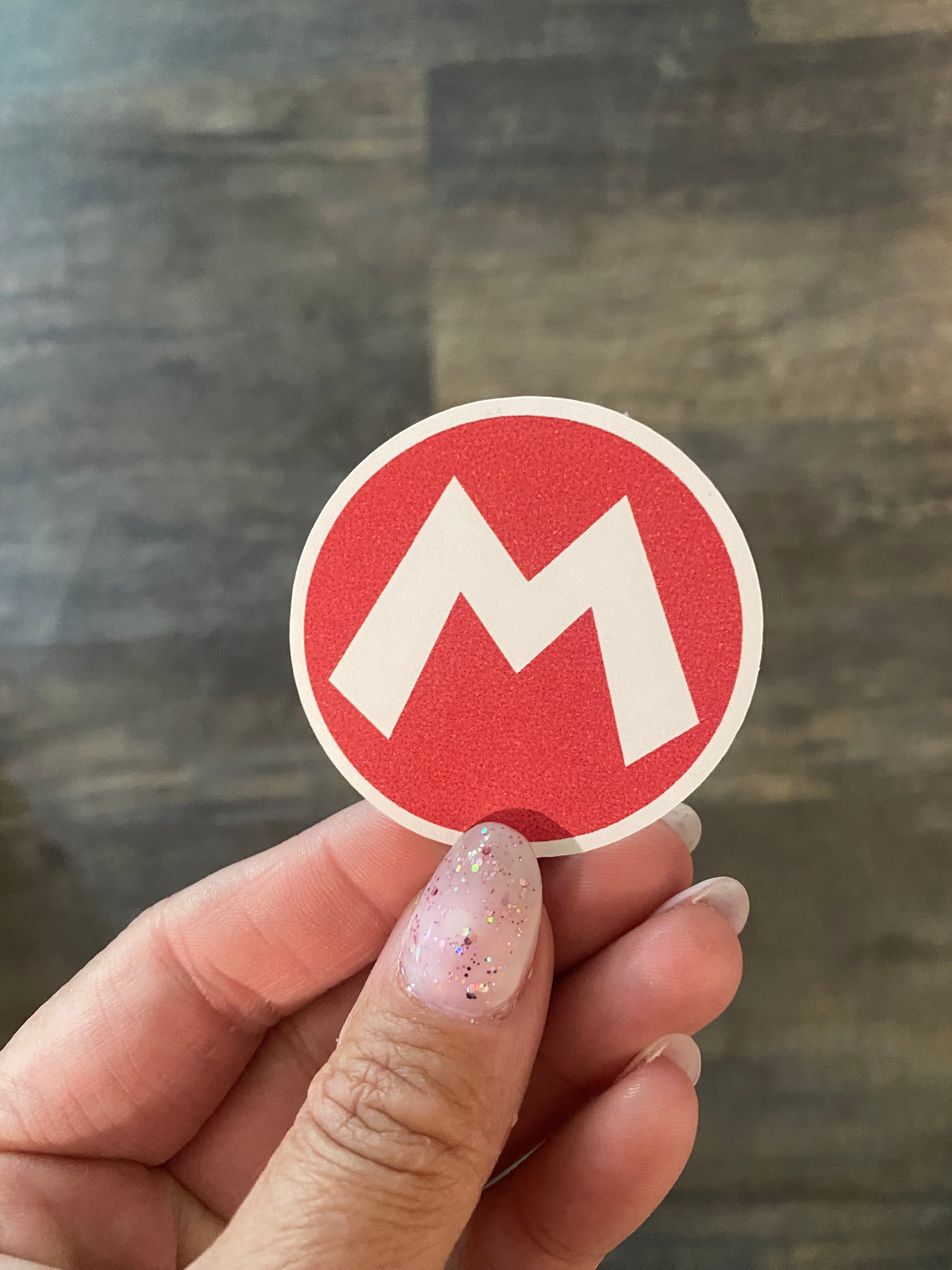 Sticker, Mario Decal, Mario Bros, M Decal, Mario Sticker, Mario Logo ...