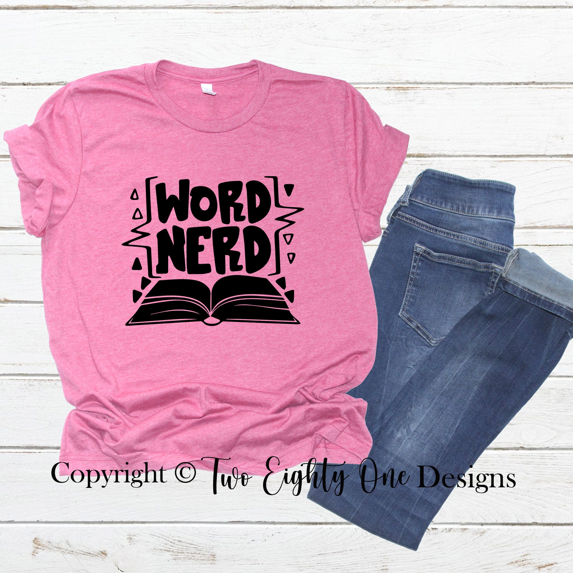 Word Nerd Book Tee, Book Shirt, Book Tee, Book T-shirt, Book Tees ...