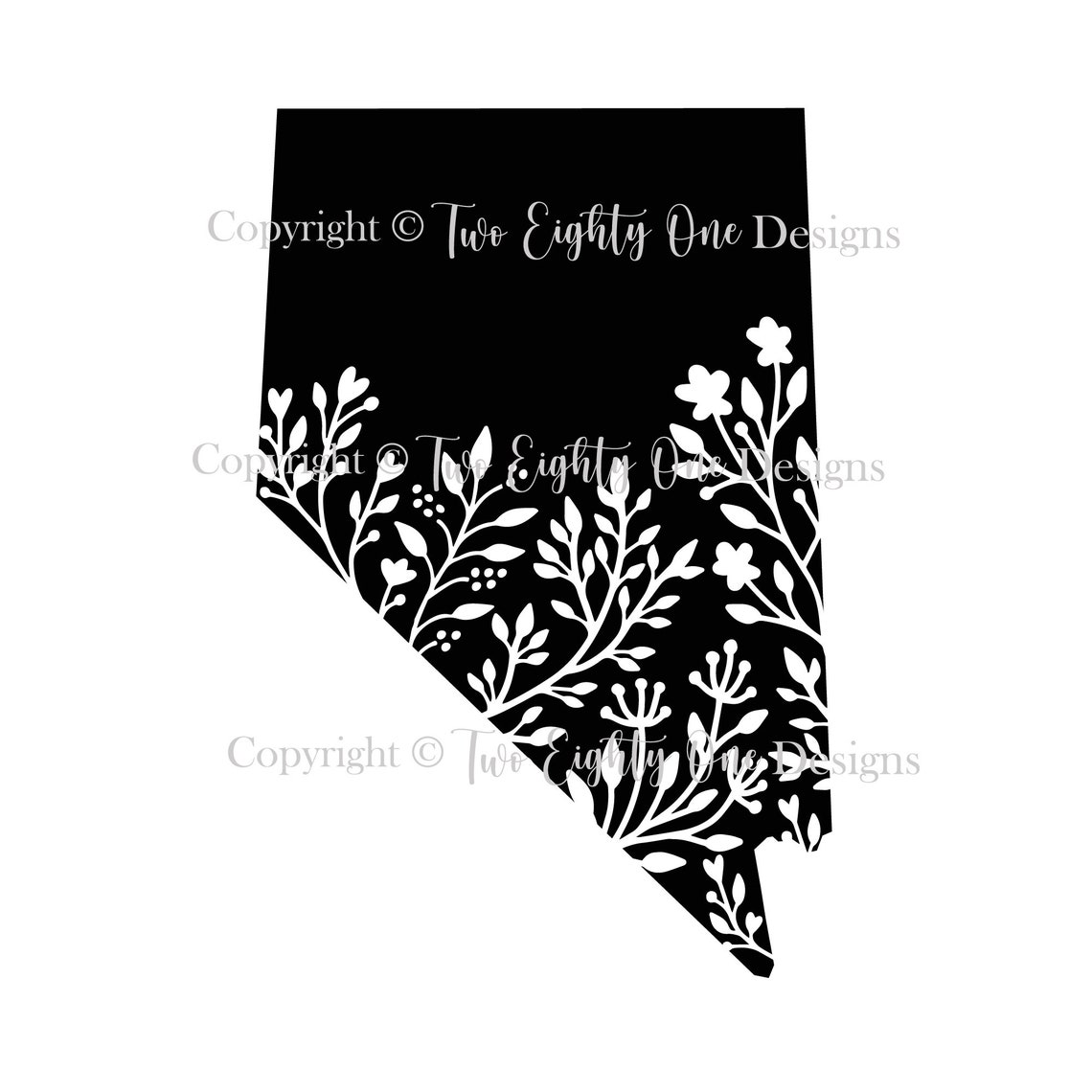 Floral Nevada Sticker, Nevada Decal, Nevada Sticker, Floral Sticker ...