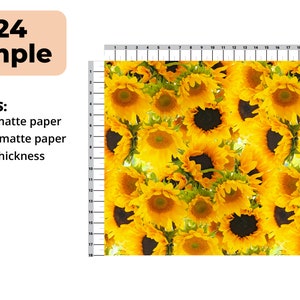 Sunflower Wrapping Paper Roll; Yellow Flower Gift Wrap Sheets; Rustic ...