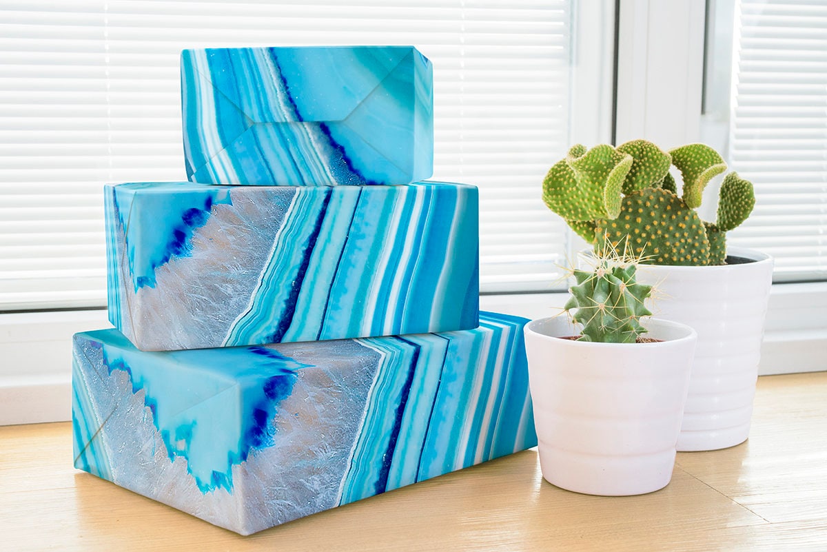 Geode Wrapping Paper Crystal Wrapping Paper Wedding Gift - Etsy