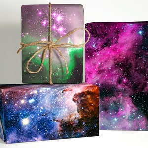 Galaxy Wrapping Paper Collection ; Space Wrapping Paper ; Wrapping ...