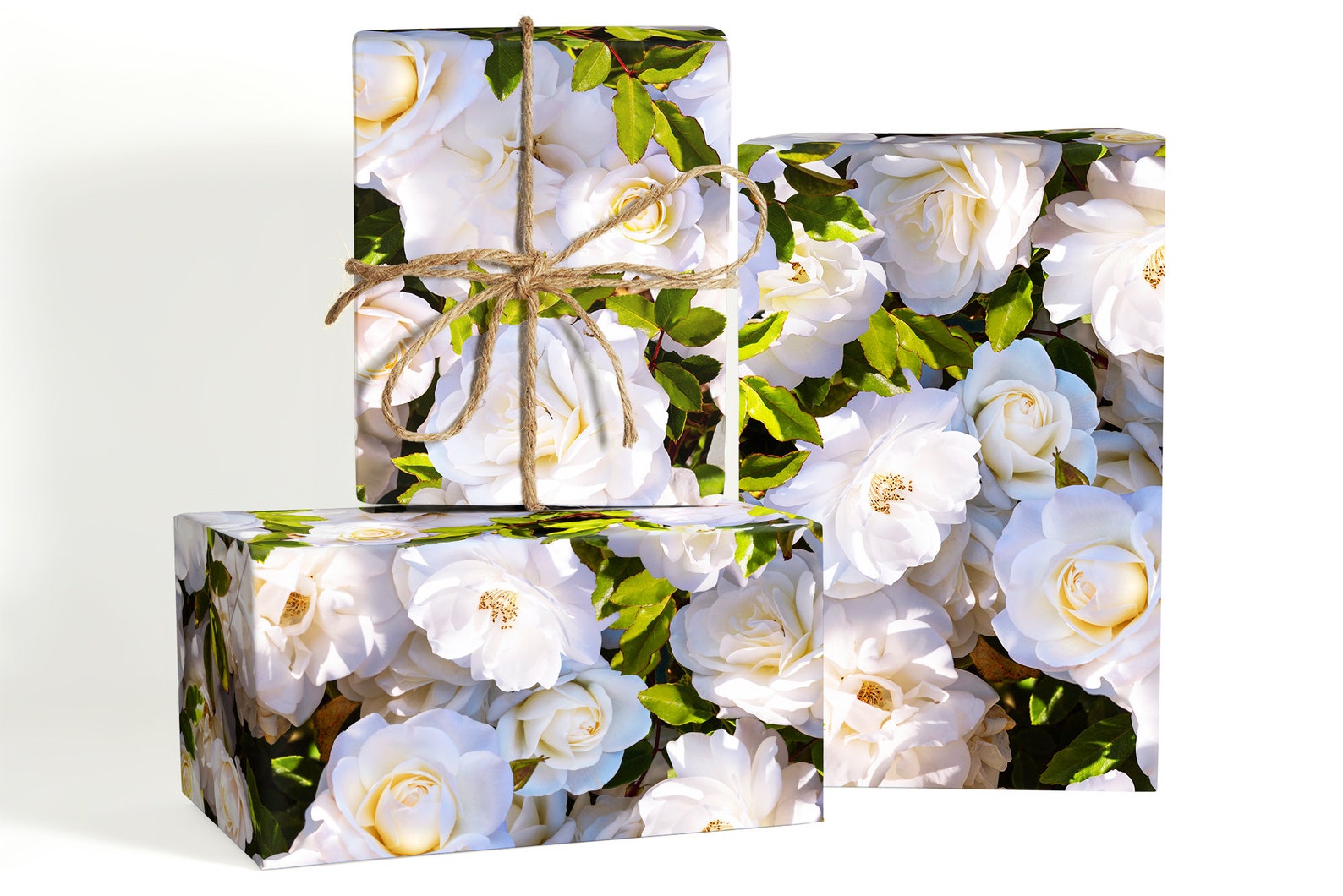 Rose Wrapping Paper White Rose Wrapping Paper Rose Wedding - Etsy