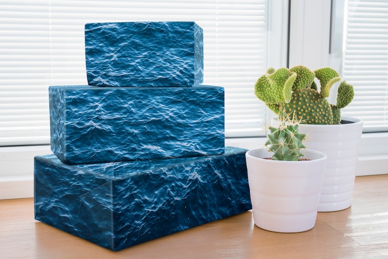 Ocean Wrapping Paper Roll; Oceanic Wrapping Paper; Blue Ocean Water ...