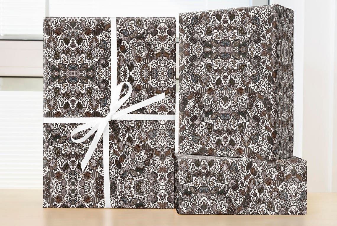 1800s French Textile Wrapping Paper, Wrapping Paper Christmas; Wrapping ...