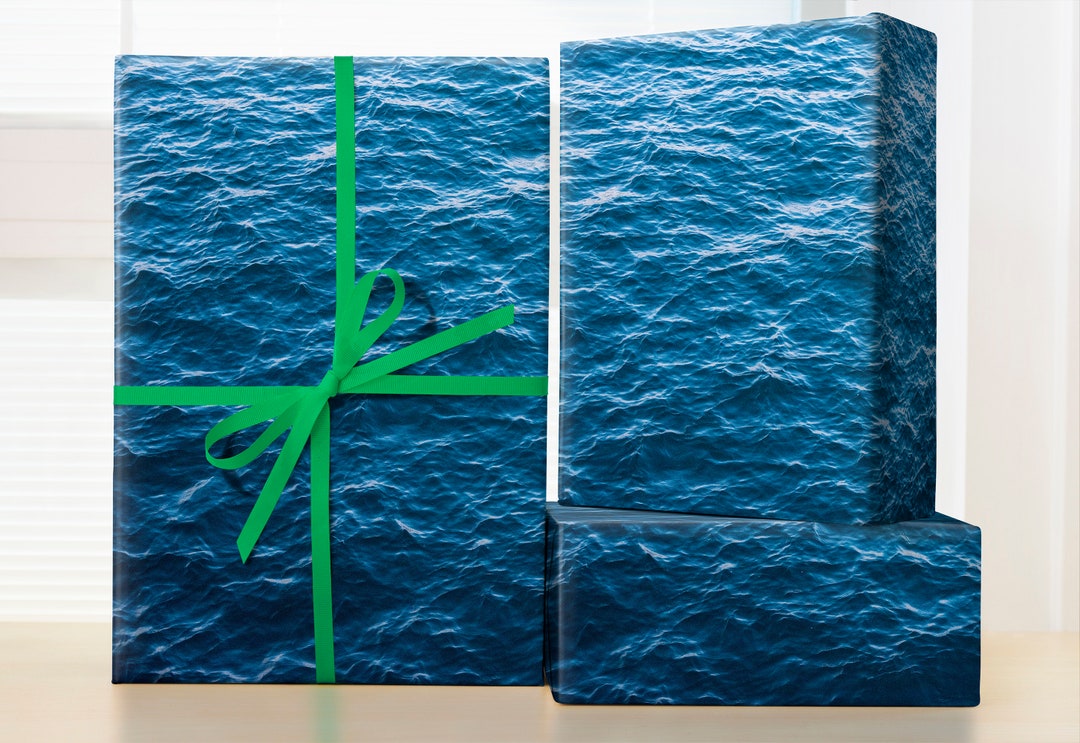 Ocean Wrapping Paper Roll; Oceanic Wrapping Paper; Blue Ocean Water ...
