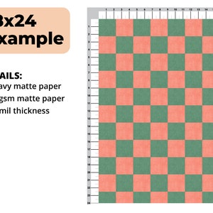 Vintage Green and Red Checker Wrapping Paper Roll, Checkers Gift Wrap ...