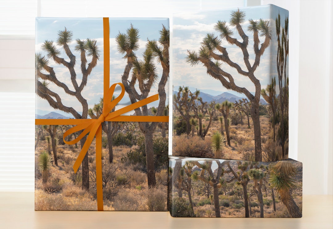Joshua Tree Landscape Wrapping Paper Roll; Desert National Park Gift ...