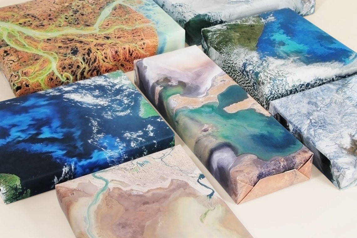 Landscapes From Space Wrapping Paper ; Landscape ; Wrapping Paper ...