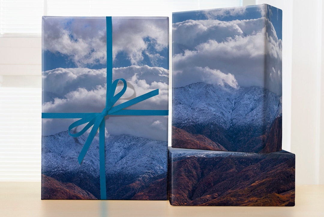 Mountain & Clouds Wrapping Paper, Mount San Jacinto Mountain Range - Etsy