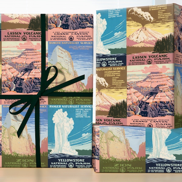 Yellowstone National Park Scrapbook Paper - Etsy