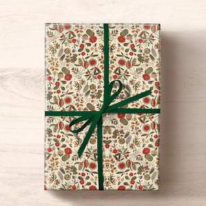 French Textile Wrapping Paper Roll, 18th Century, Vintage Christmas ...