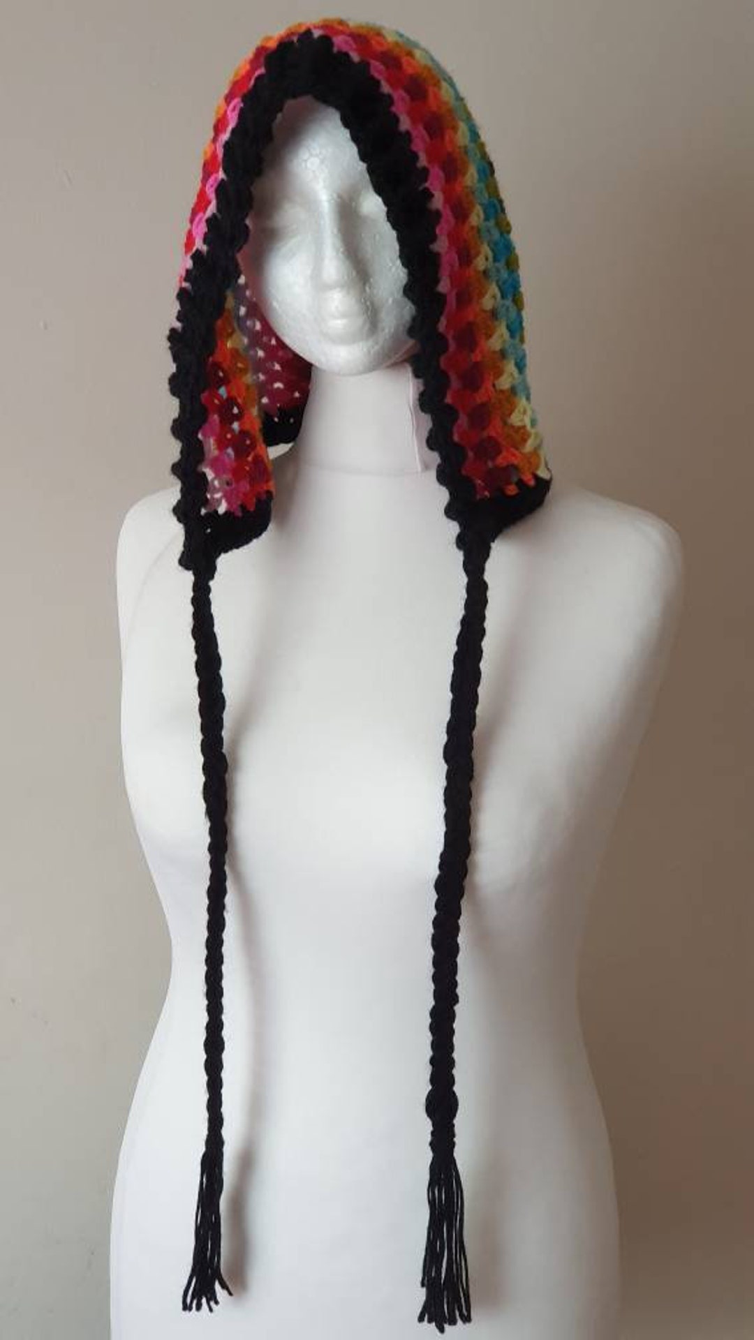 Handmade Crochet Liripipe Elven Pixie Hat. Long Tail Medieval Hat With ...