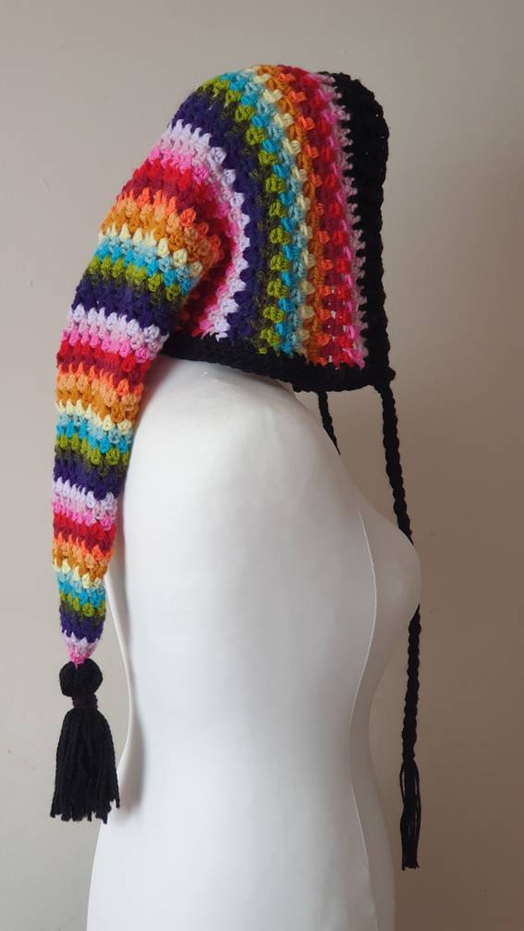 Handmade Crochet Liripipe Elven Pixie Hat. Long Tail Medieval - Etsy