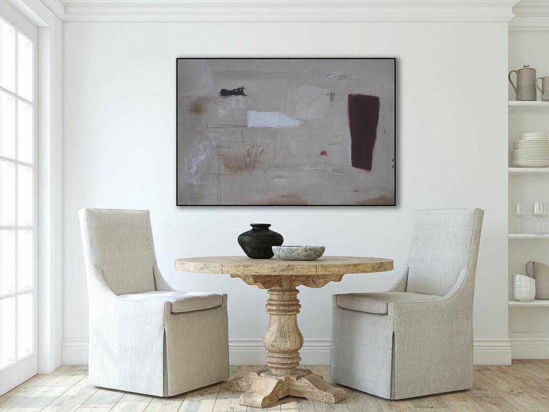 Cream Abstract Painting / Cream Abstract Art / Cream Modern Art / Cream ...