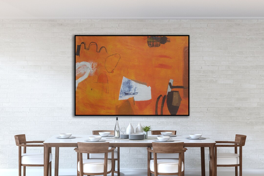 Title: "not From Concentrate" / Orange Art / Orange Abstract Painting ...