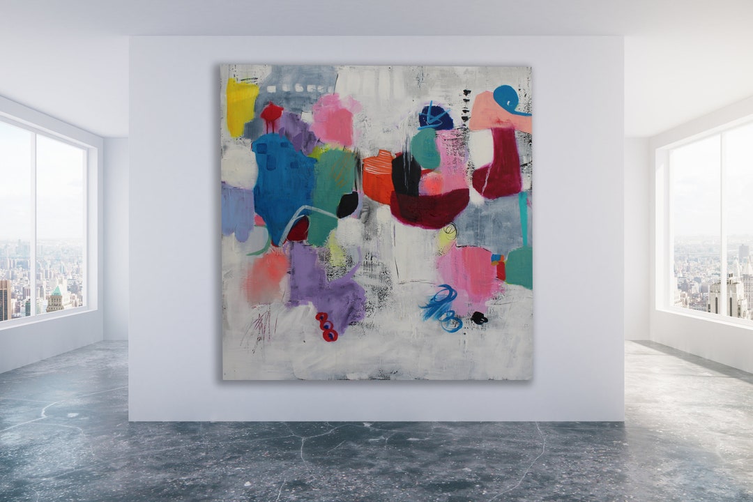 Title: "pool Party" / Colorful Abstract Painting / Abstract Art ...