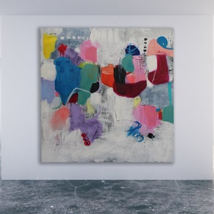 Title: "pool Party" / Colorful Abstract Painting / Abstract Art ...