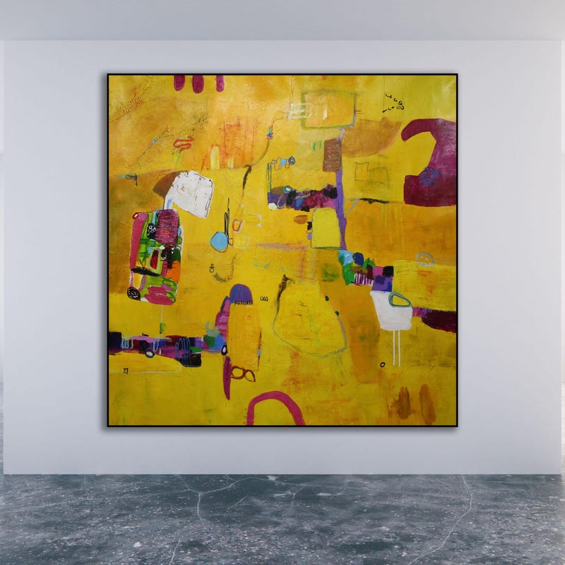 Yellow Art - Etsy