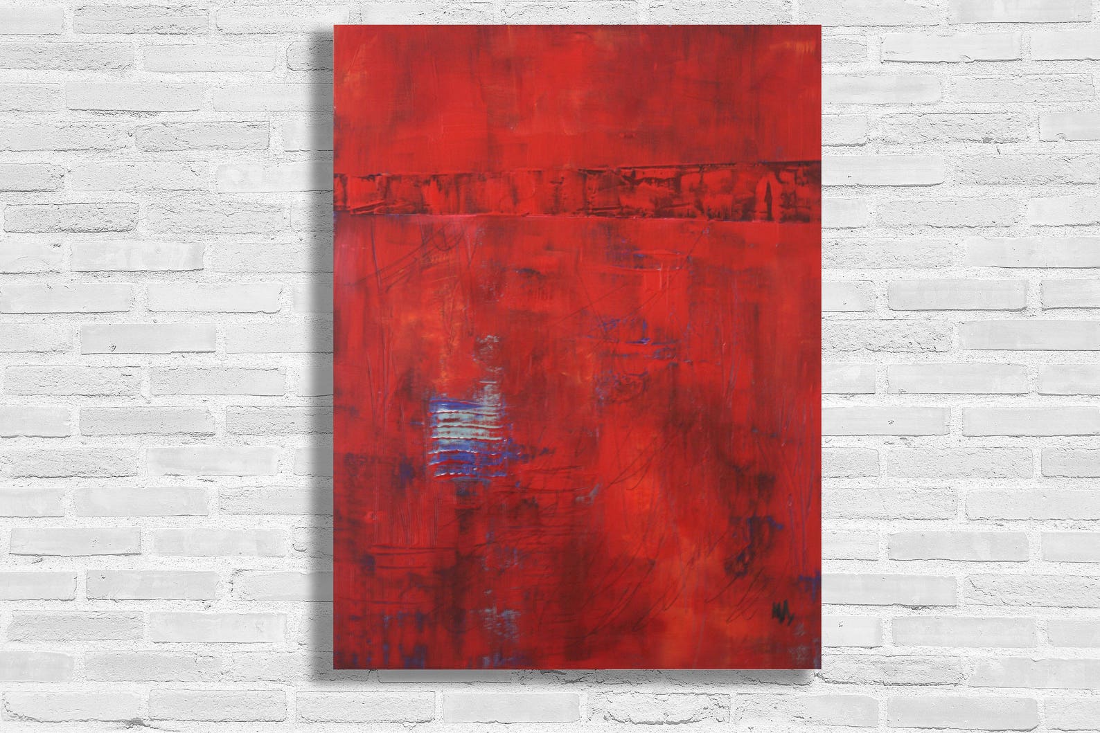 Red Abstract Painting / Original Art / Red Abstract Art / | Etsy Canada