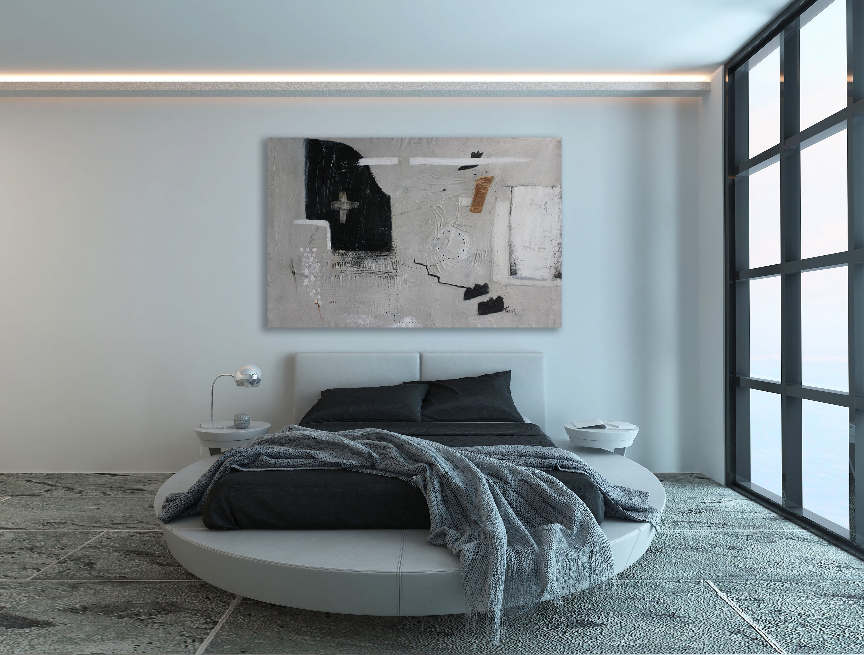 Title: post / Modern Art / Large Modern Art / - Etsy