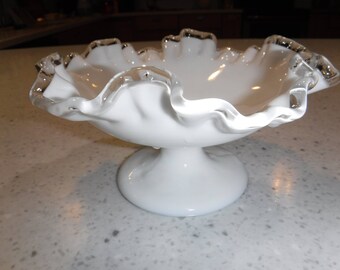 White glass bowl | Etsy