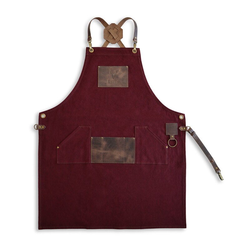 Barista Apron Third Wave Cafepremium Leather & Canvas With - Etsy