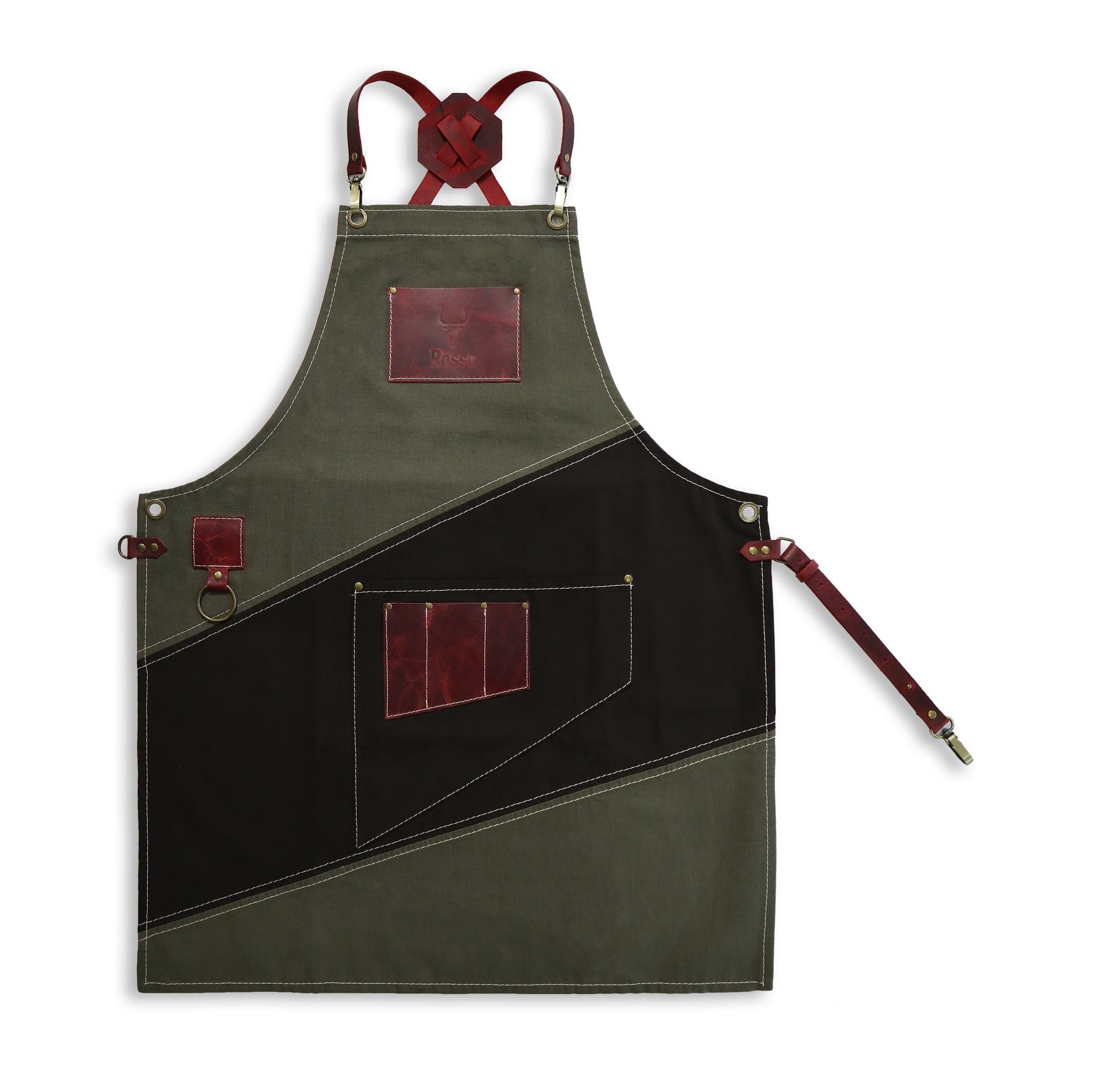 Cafe apron luxury item premium quality leather & 100% | Etsy