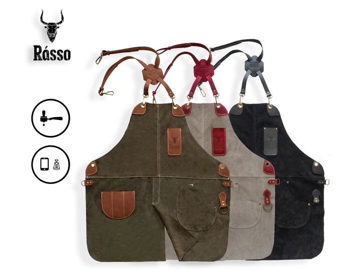 Full Leather Barber Apron, High Quality Leather,personalized With Your ...