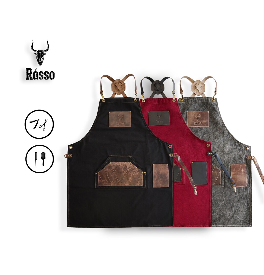 DOM - Barber Apron With High Quality Leather (best Seller) - Etsy