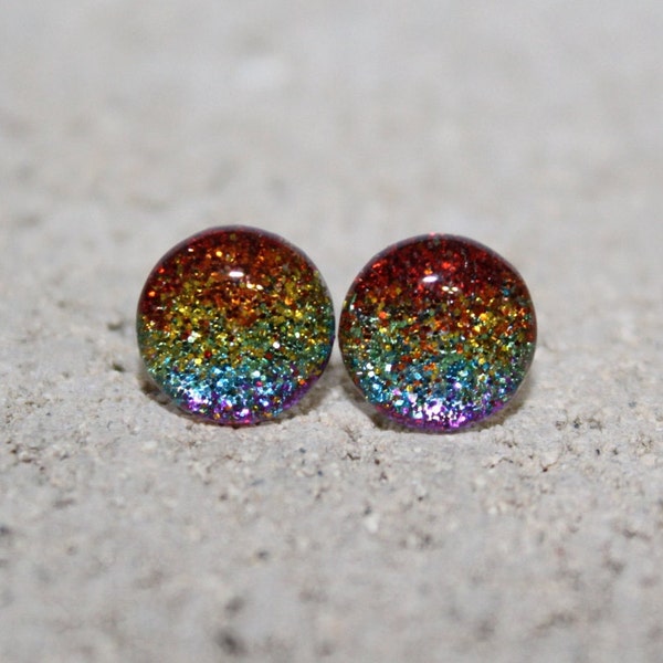 Resin Stud Earrings - Etsy