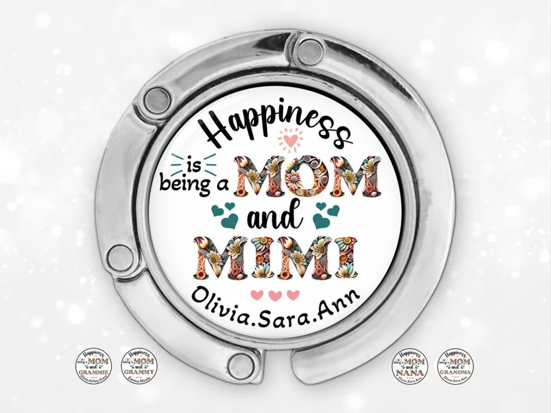 Personalized Mom Gift Mimi Purse Hook, Multiple Name Gigi, Custom Kid ...
