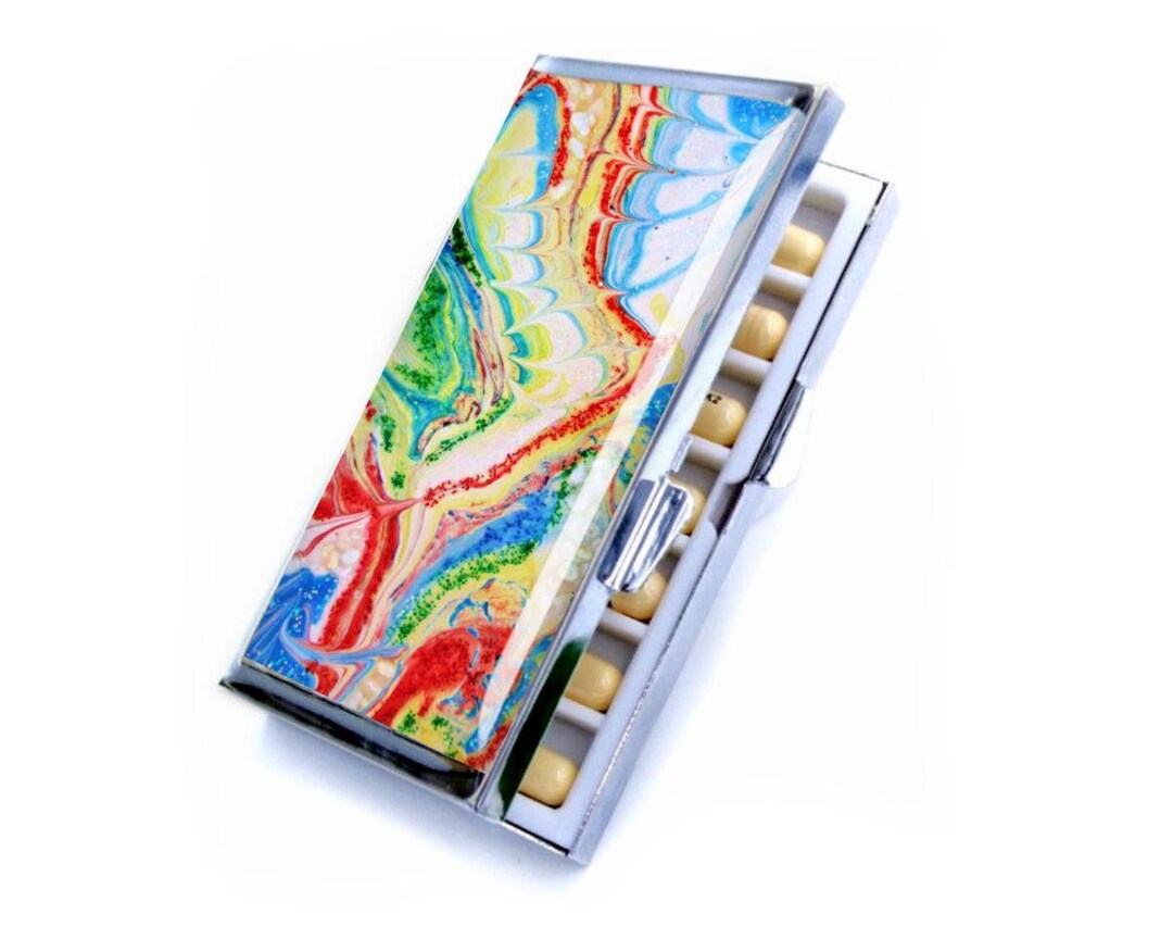 Custom Name Birth Control Pill Box, Monogram Initials Credit Card Case ...