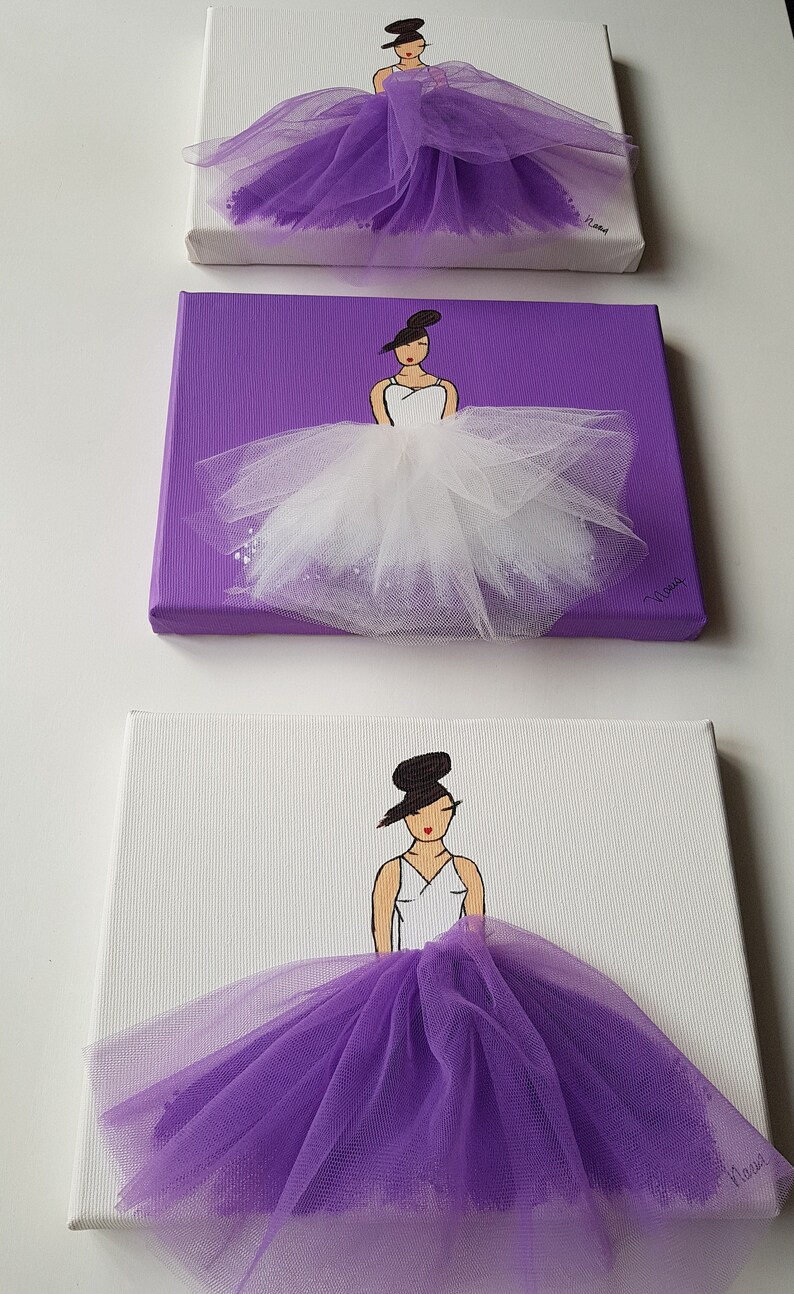Princess Ballerina Wall Art , Girls Room Decor, Gift Set, Handmade ...