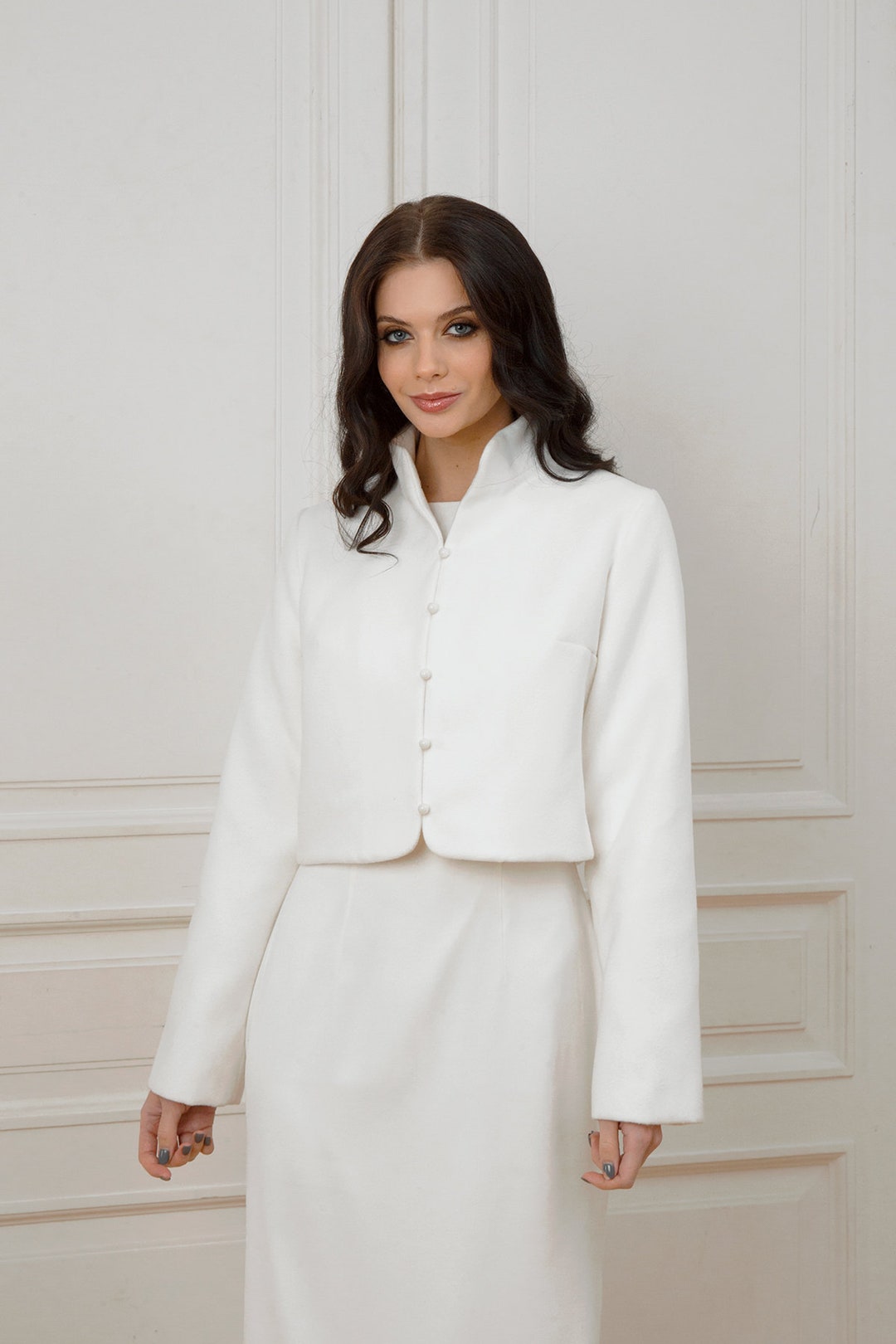 Bridal Jacket, Wedding Coat, White Wedding Jacket, Wedding Cover up ...