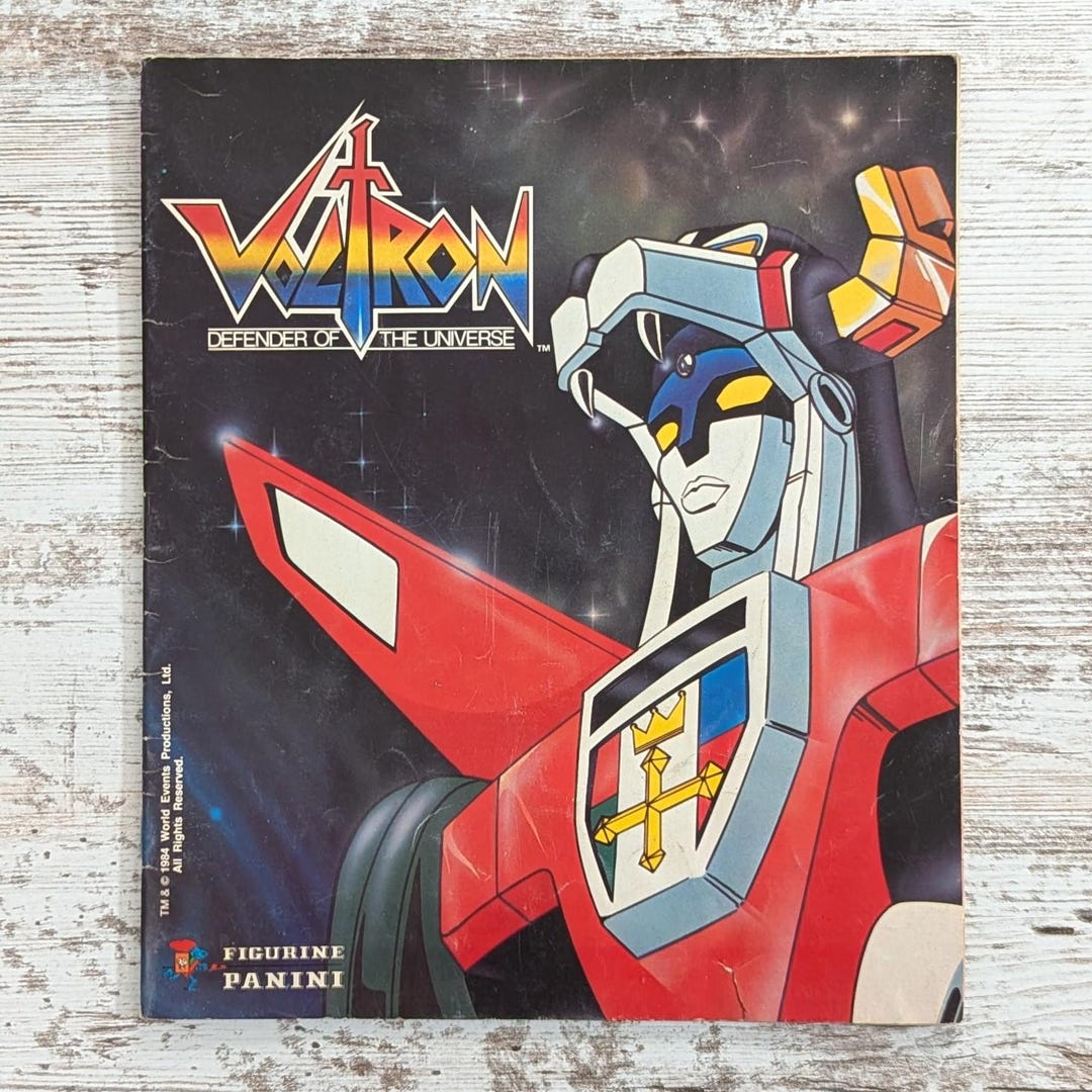 Voltron Defender of the Universe Sticker Book (used, 29 Stickers, 1984 ...