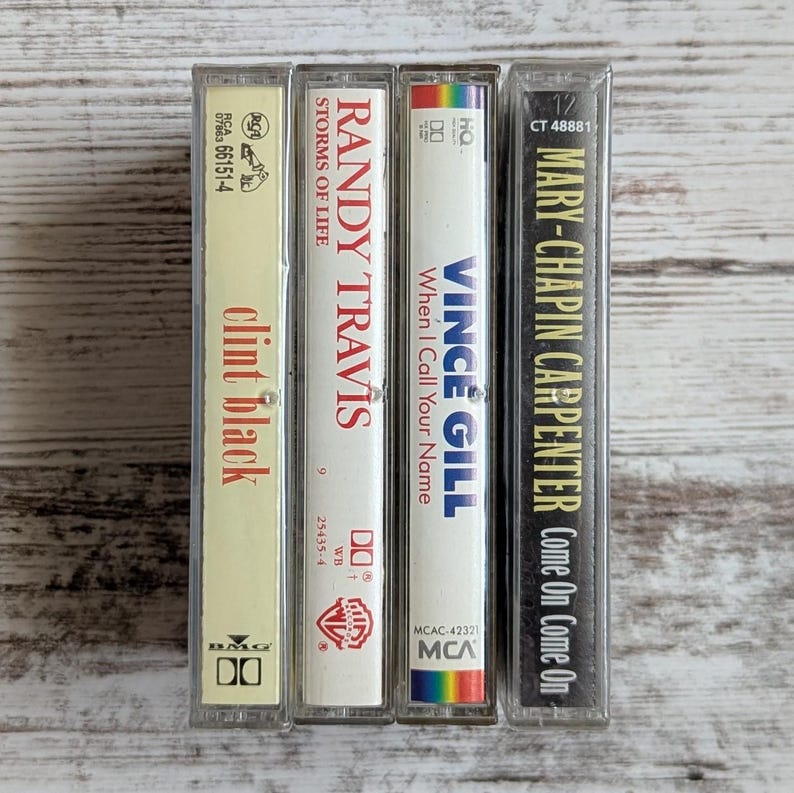80s/90s Country Music Cassette Tape Lot: Clint Black, Randy Travis ...