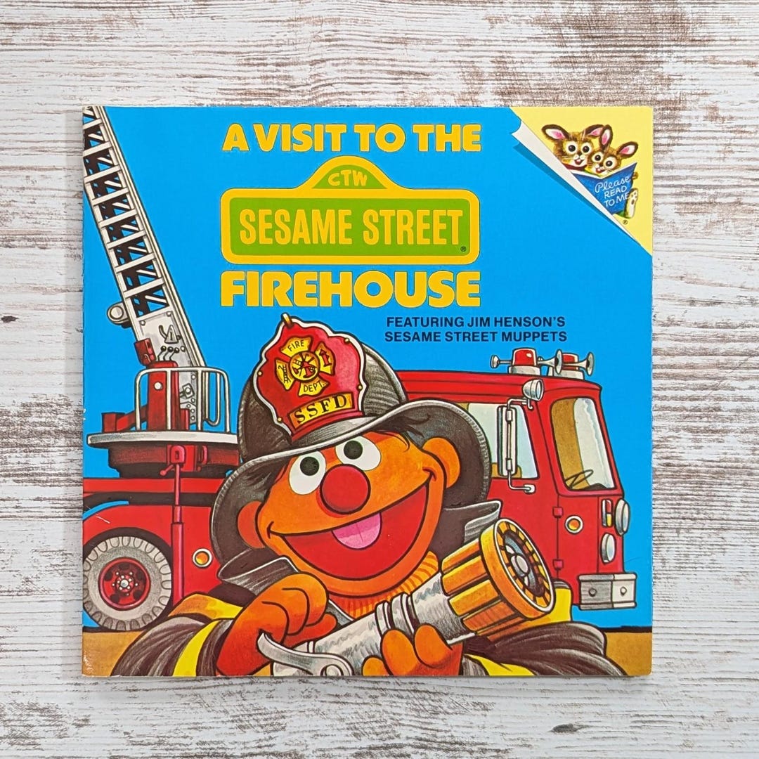 Sesame Street A Visit to the Firehouse Paperback Book (1983) - Etsy