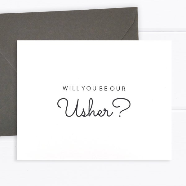 Usher Card - Etsy
