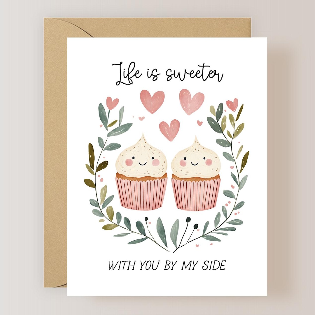 Cute Anniversary Card, Love Card, Valentines Day Card - (FPSANN0019) - Etsy