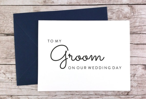 To My Groom On Our Wedding Day Card To My Groom Card Wedding | Etsy