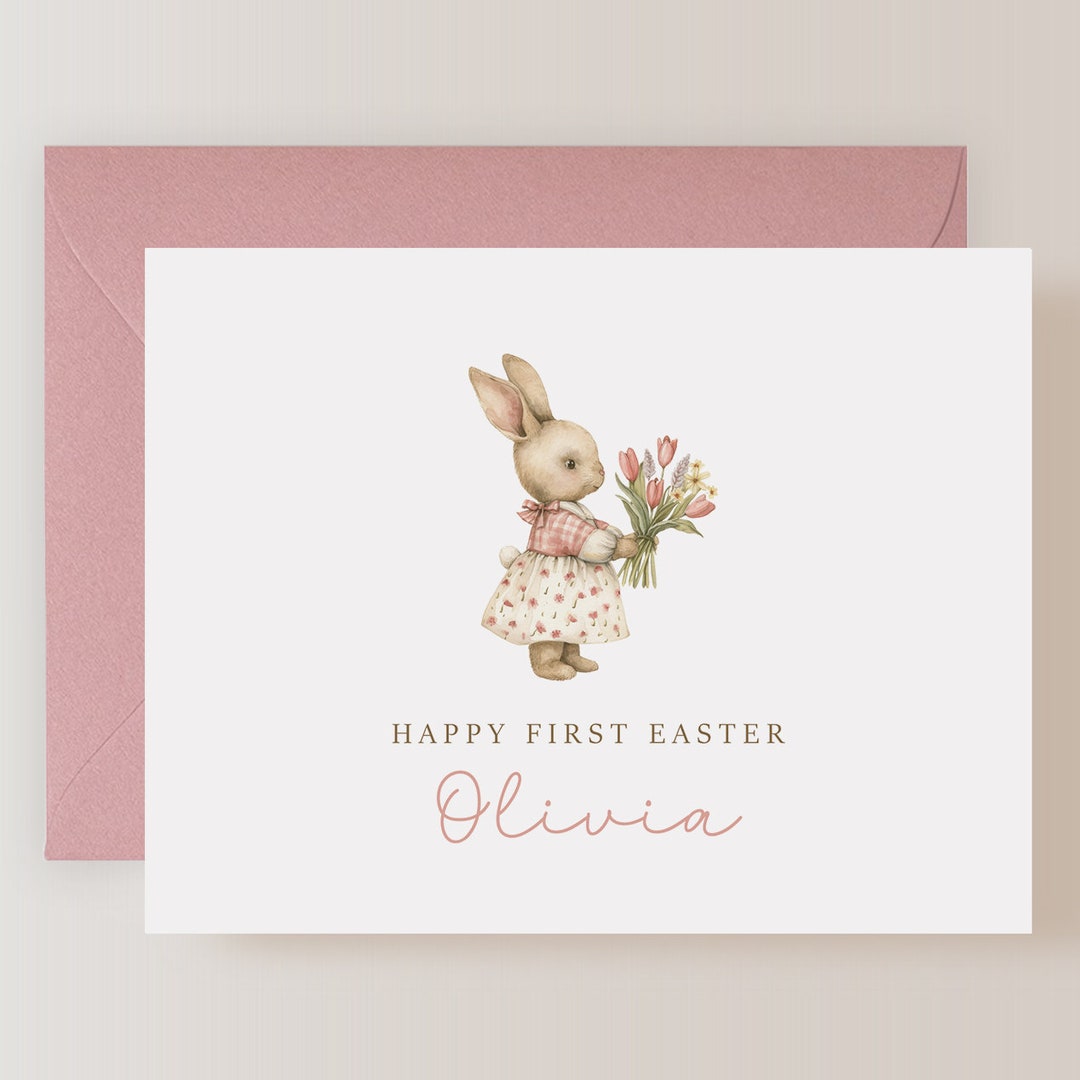 1st Easter Card, Baby First Easter Card - Etsy