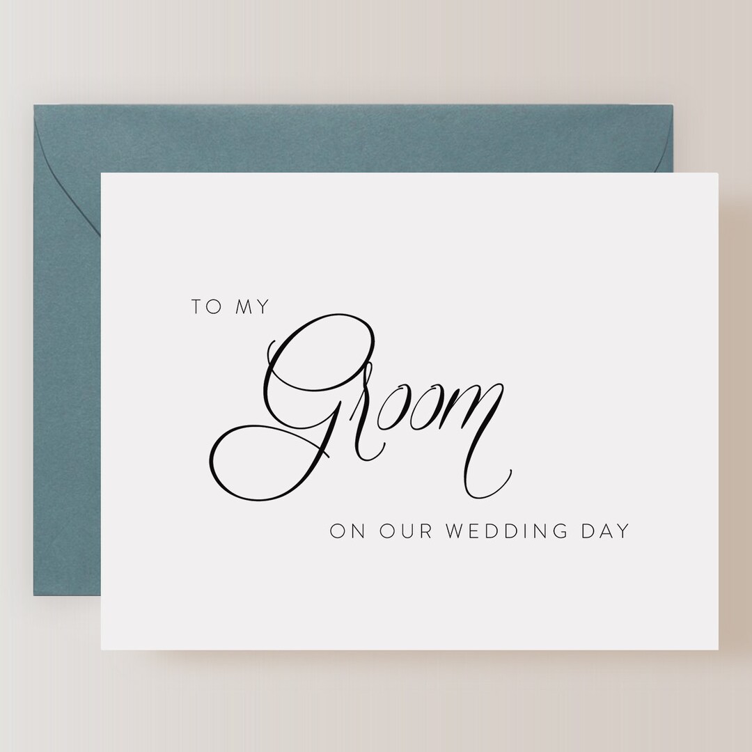 To My Groom on Our Wedding Day Card, Card to Groom on Wedding Day ...