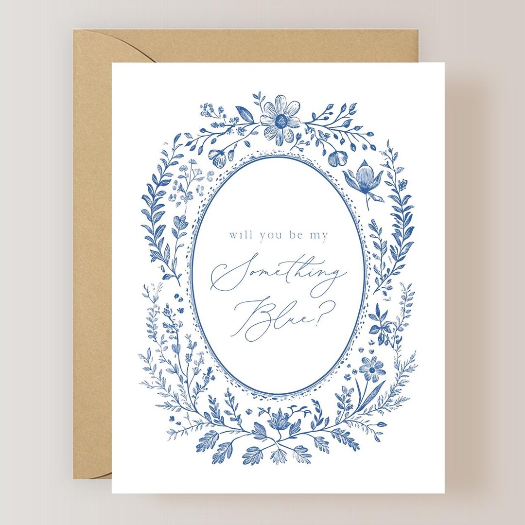 Be My Something Blue Card, Something Blue Proposal Card, Something Blue ...