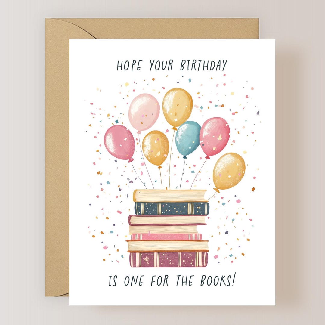 Bookish Birthday Card, Punny Birthday Card - (FPSBI0055) - Etsy