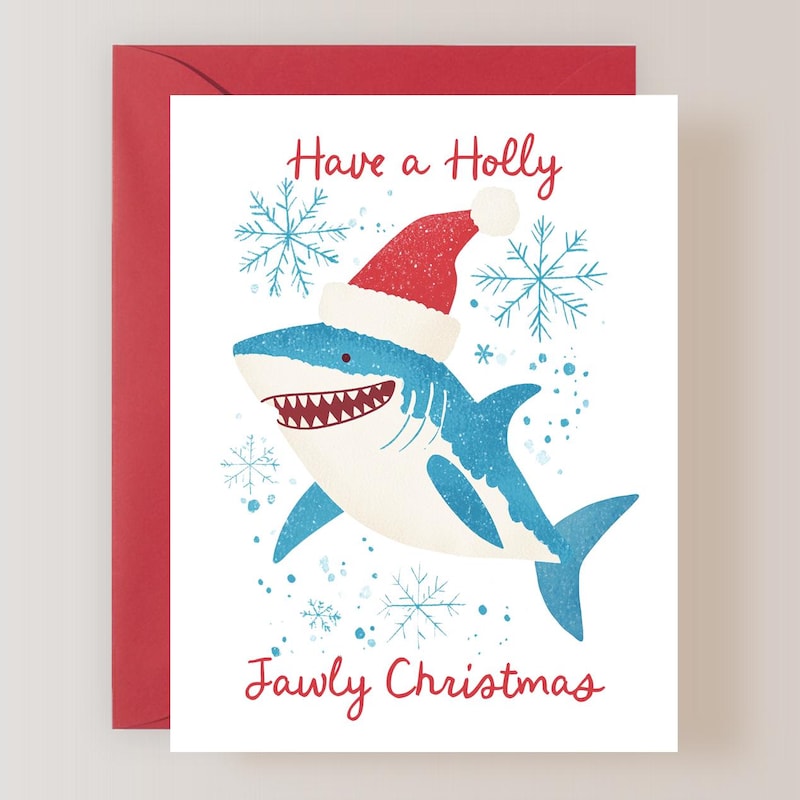 Shark Christmas Cards - Etsy