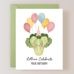 Lettuce Celebrate Your Birthday Card, Punny Birthday Card - (FPSBI0028 ...