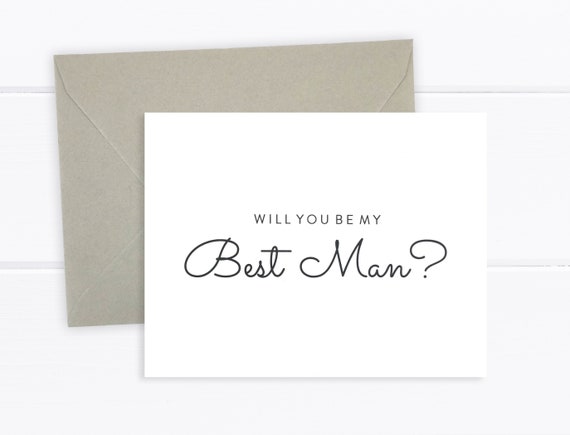 Will You Be My Best Man Card Best Man Gift Wedding Card | Etsy España