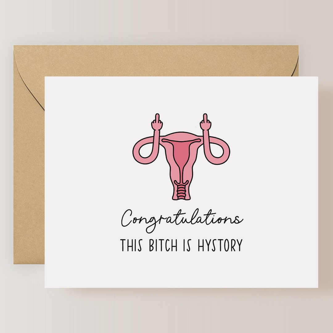 Funny Hysterectomy Card, Uterine Cancer Card, Endometriosis Card ...