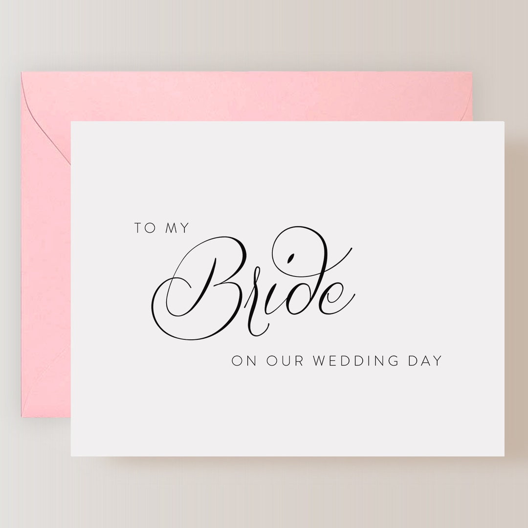 To My Bride on Our Wedding Day Card, Card to Bride From Groom FPS0058 ...